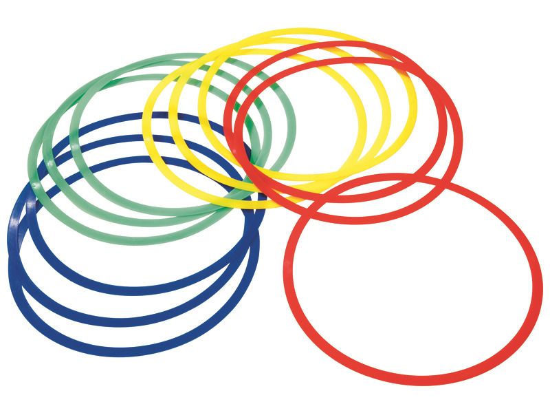 SET VAN 12 EXTRA-PLATTE HOEPELS